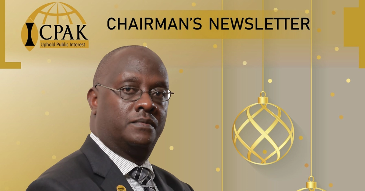 Chairman's Newsletter October - December Edition - ICPAK